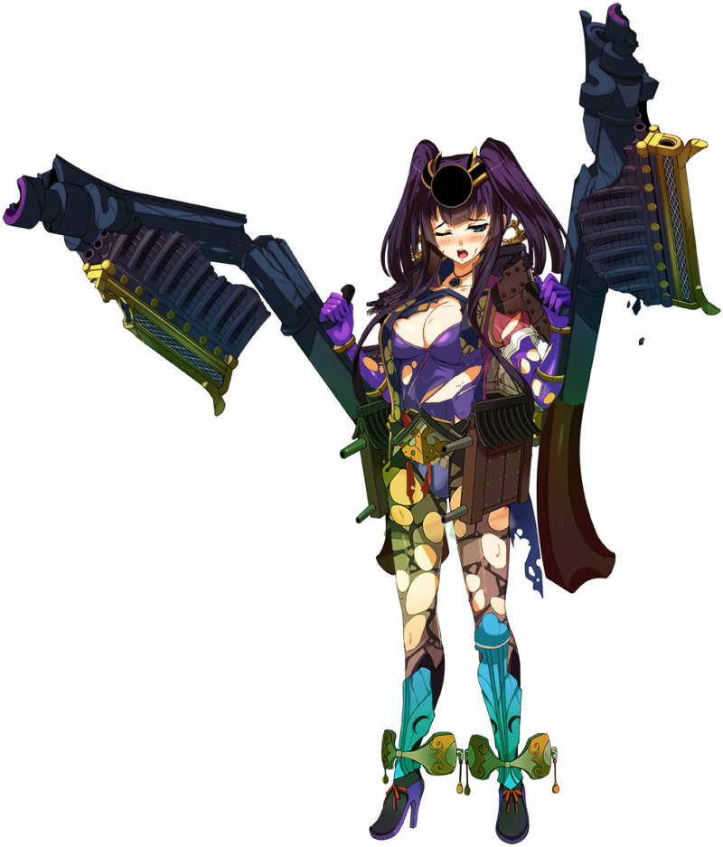 Yuunagi Seventh Heaven Oshiro Project Re Official Art 1girl Antique Firearm Blue Eyes