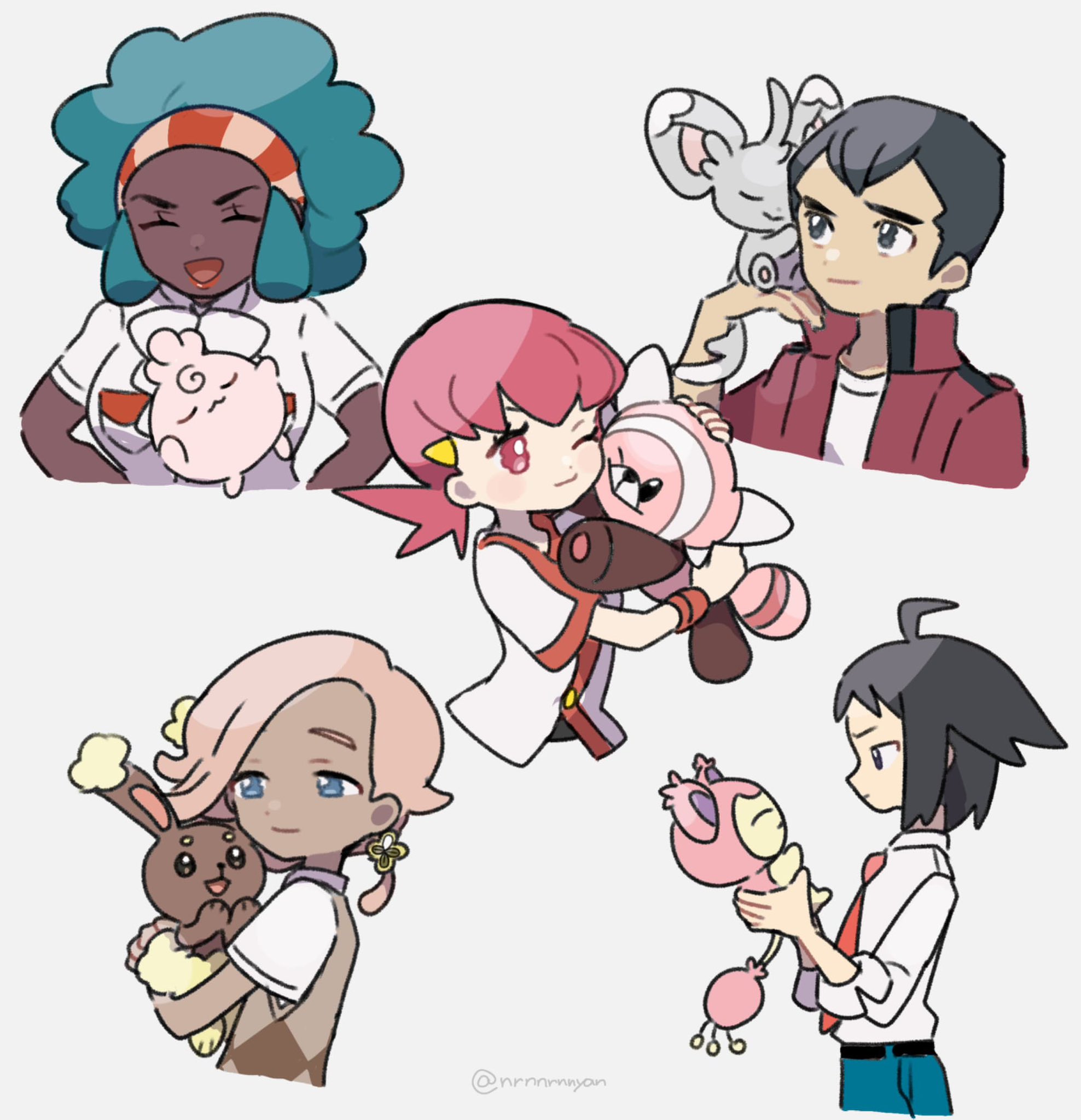eneko (olavcnkrpucl16a), buneary, cheren (pokemon), igglybuff, ilima (pokemon), lenora (pokemon ...