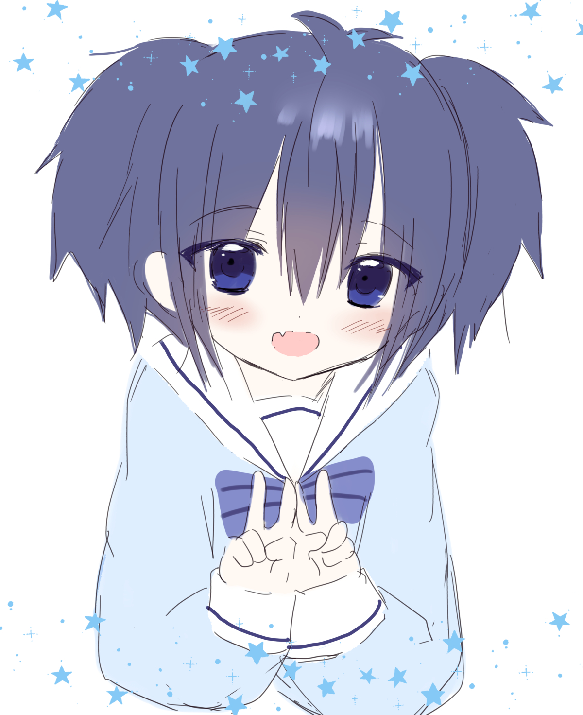 1201629 Koube Shio Happy Sugar Life Dark Blue Hair Highres Blue