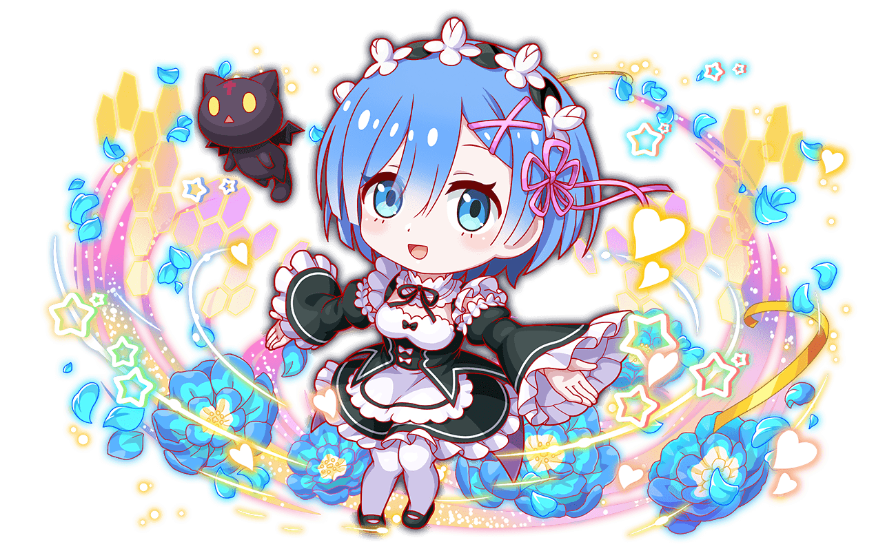chomusuke, rem (re:zero), crash fever, isekai quartet, kono subarashii ...