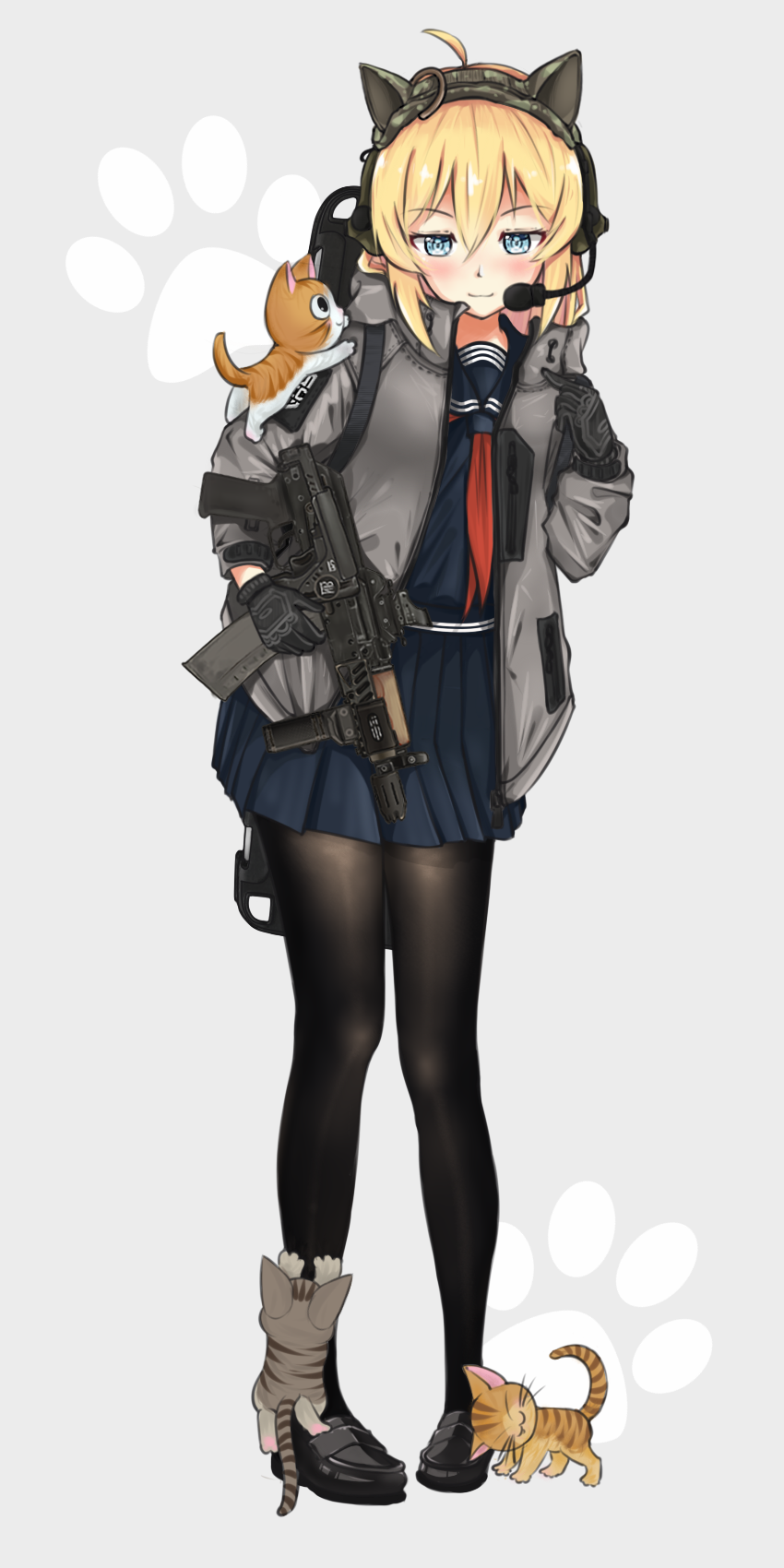 jizi, escape from tarkov, original, commentary, english commentary, highres, weapon request ...