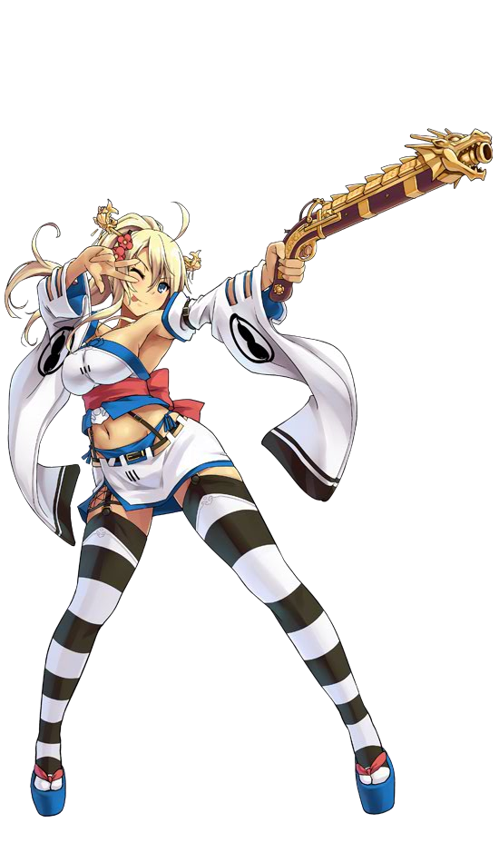 Kekemotsu Sunomata Oshiro Project Oshiro Project Re Official Art 1girl Antique Firearm