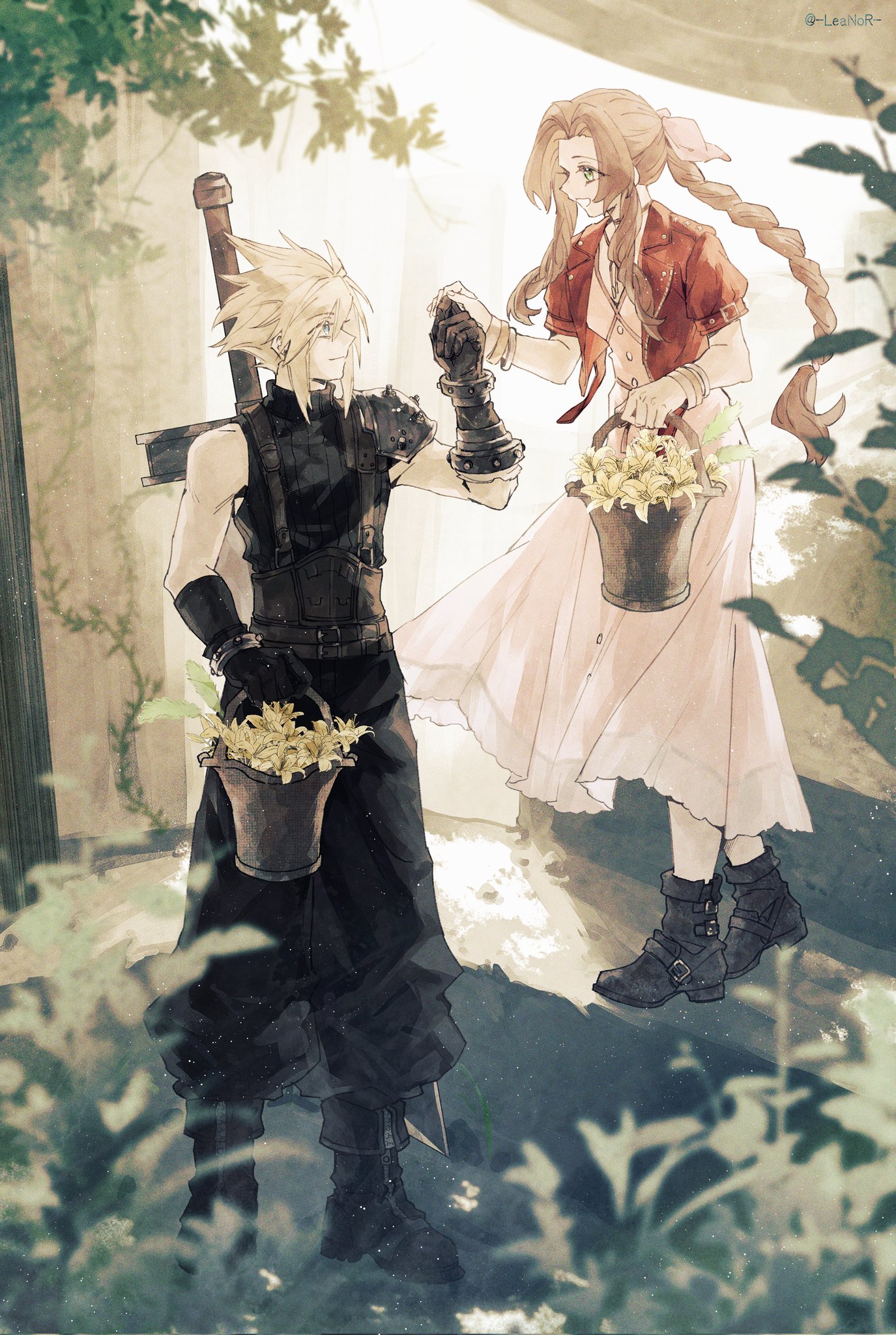 leanor ff14, aerith gainsborough, cloud strife, final fantasy, final ...