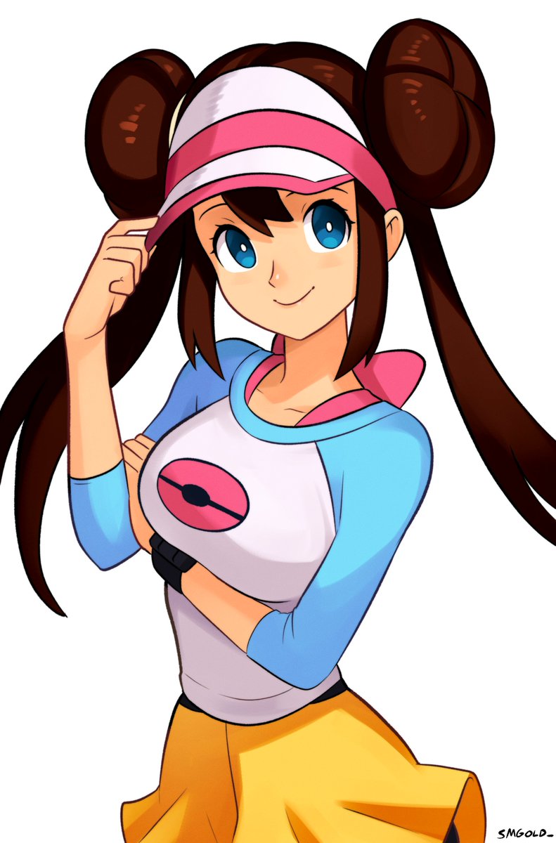 smgold, rosa (pokemon), nintendo, pokemon, pokemon bw2, highres, 1girl, adjusting clothes ...