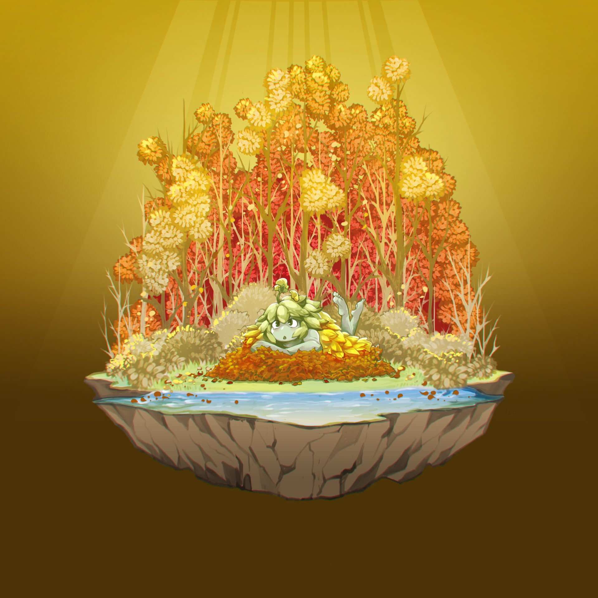 niandni, original, bad id, bad twitter id, highres, 1girl, autumn ...