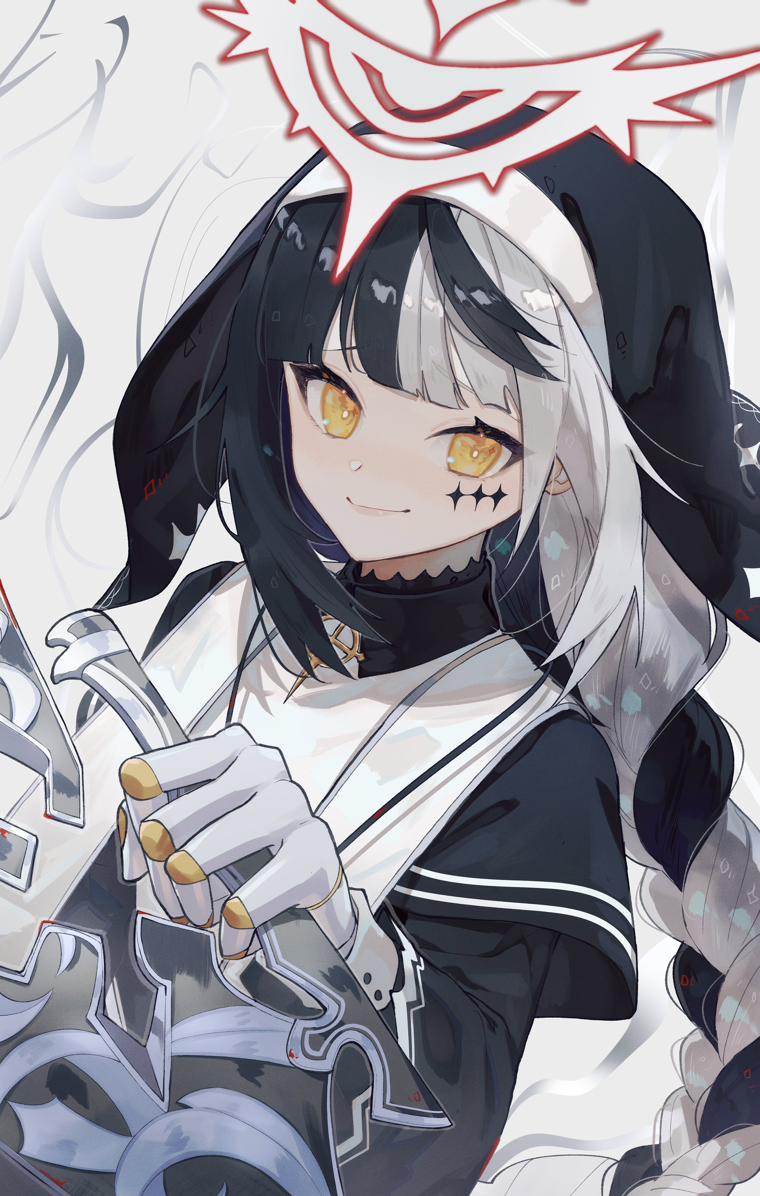 nakaba (mode), violet (ac8231), original, habit, absurdres, highres, 1girl, arrow cross, black ...