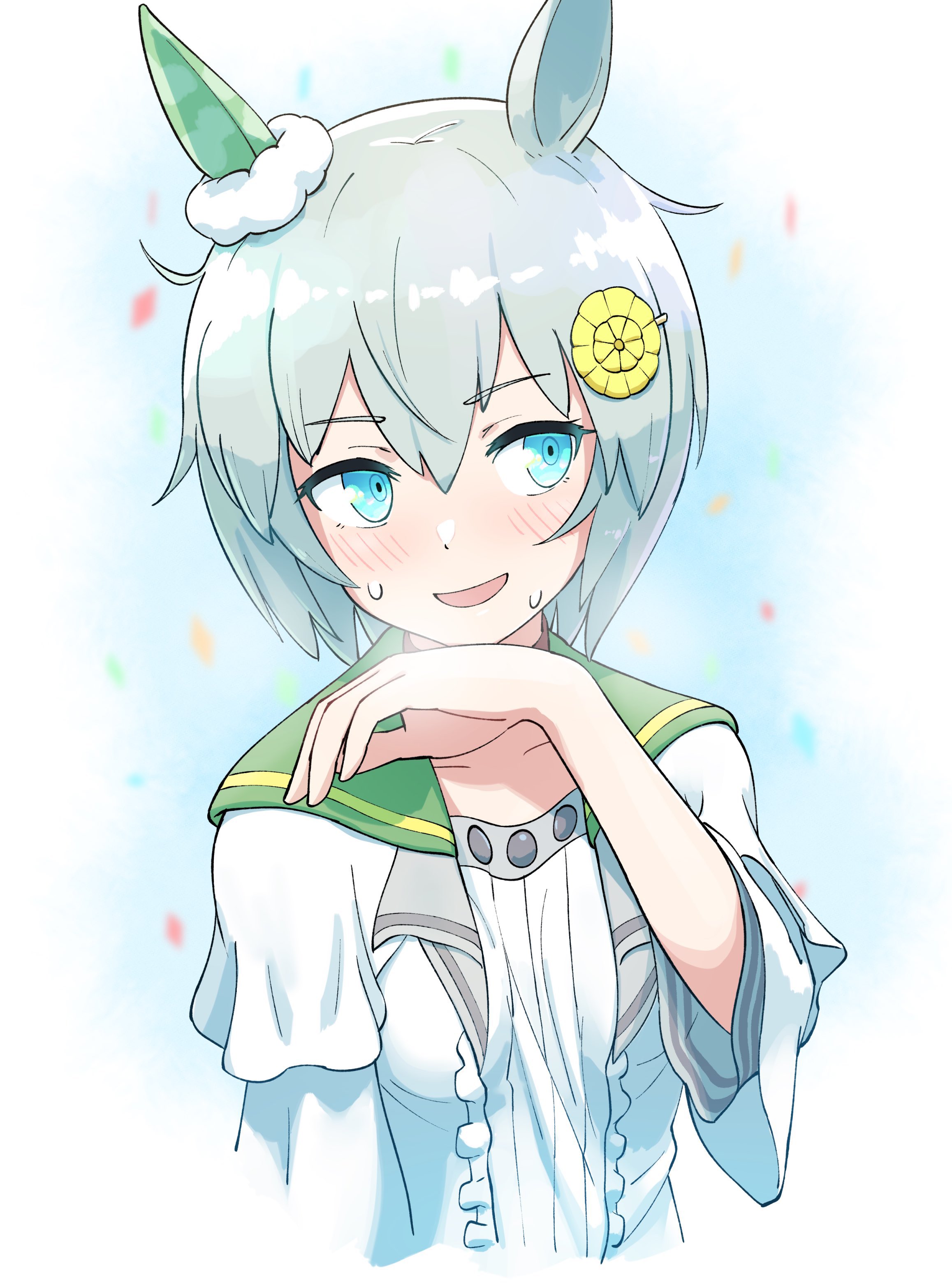 drawdrawdeimos, seiun sky (umamusume), umamusume, looking away, absurdres, highres, 1girl ...