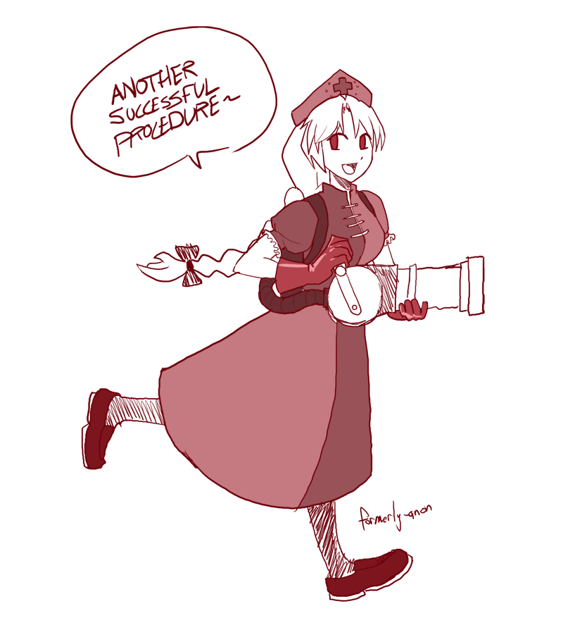 Formerly Medic Tf2 Yagokoro Eirin Team Fortress 2 Touhou 1girl