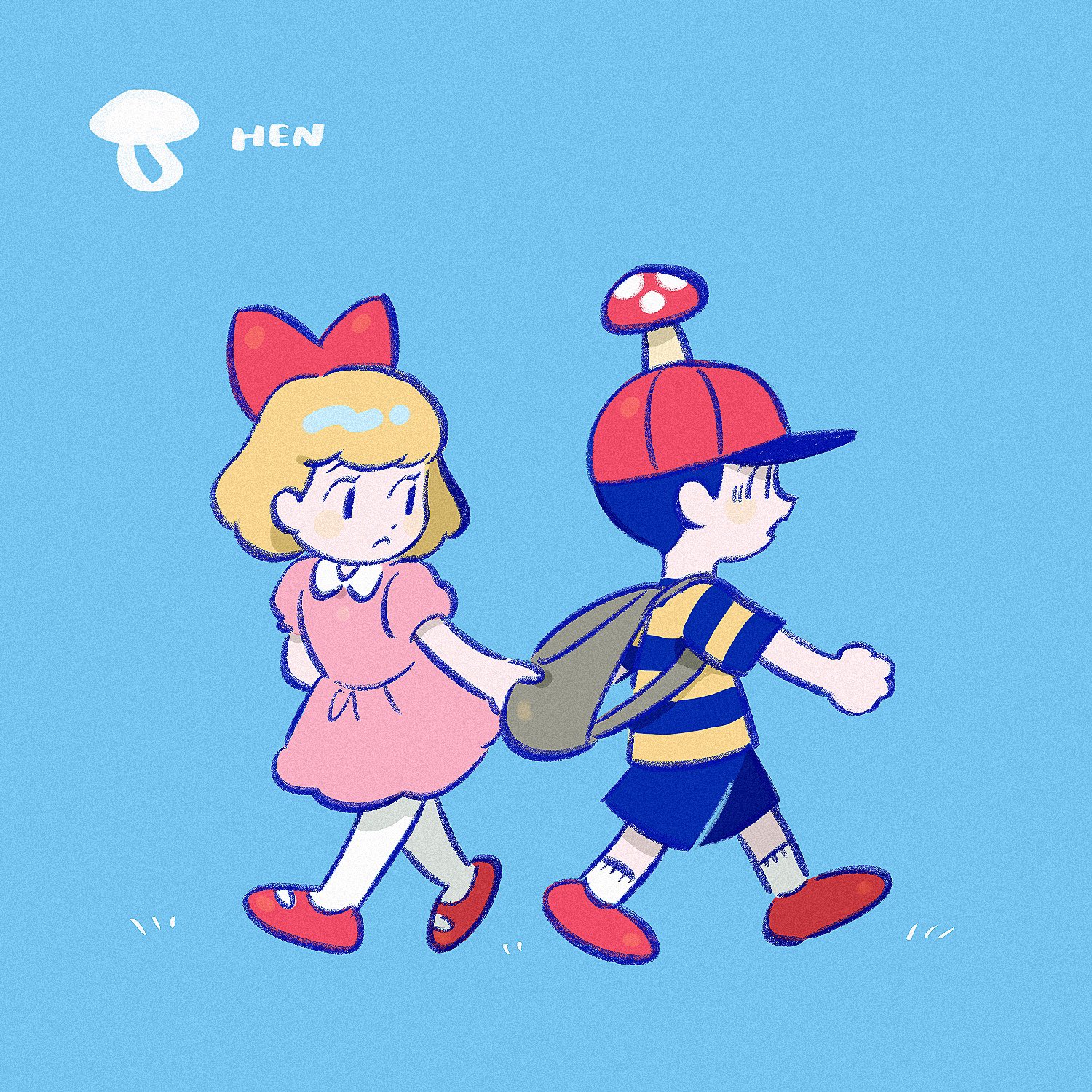 nata (mmgt nn), ness (mother 2), paula (mother 2), mother (series), mother 2, nintendo, highres ...