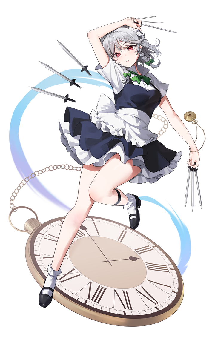 Sarukana Izayoi Sakuya Touhou Second Party Source 1girl Between