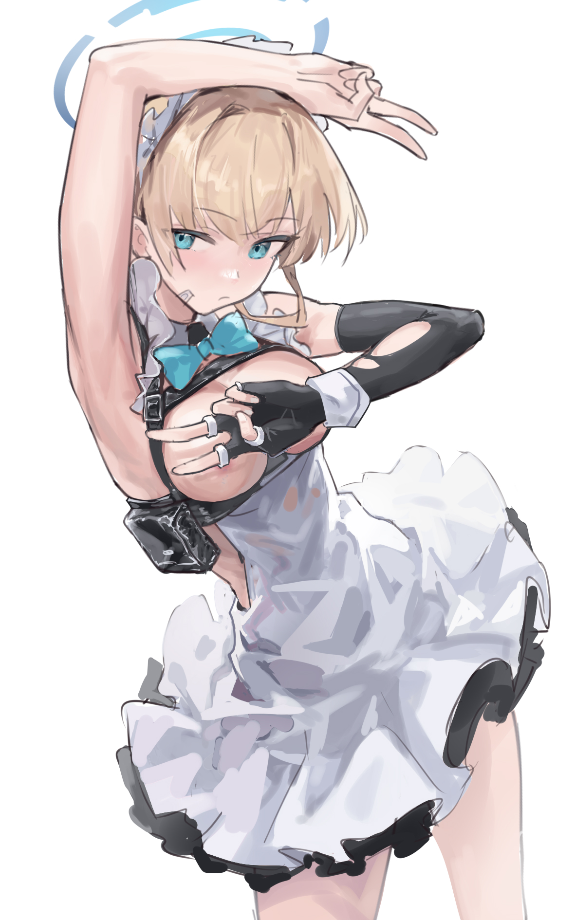 Ruochongsang Toki Blue Archive Blue Archive Highres 1girl Arm Up