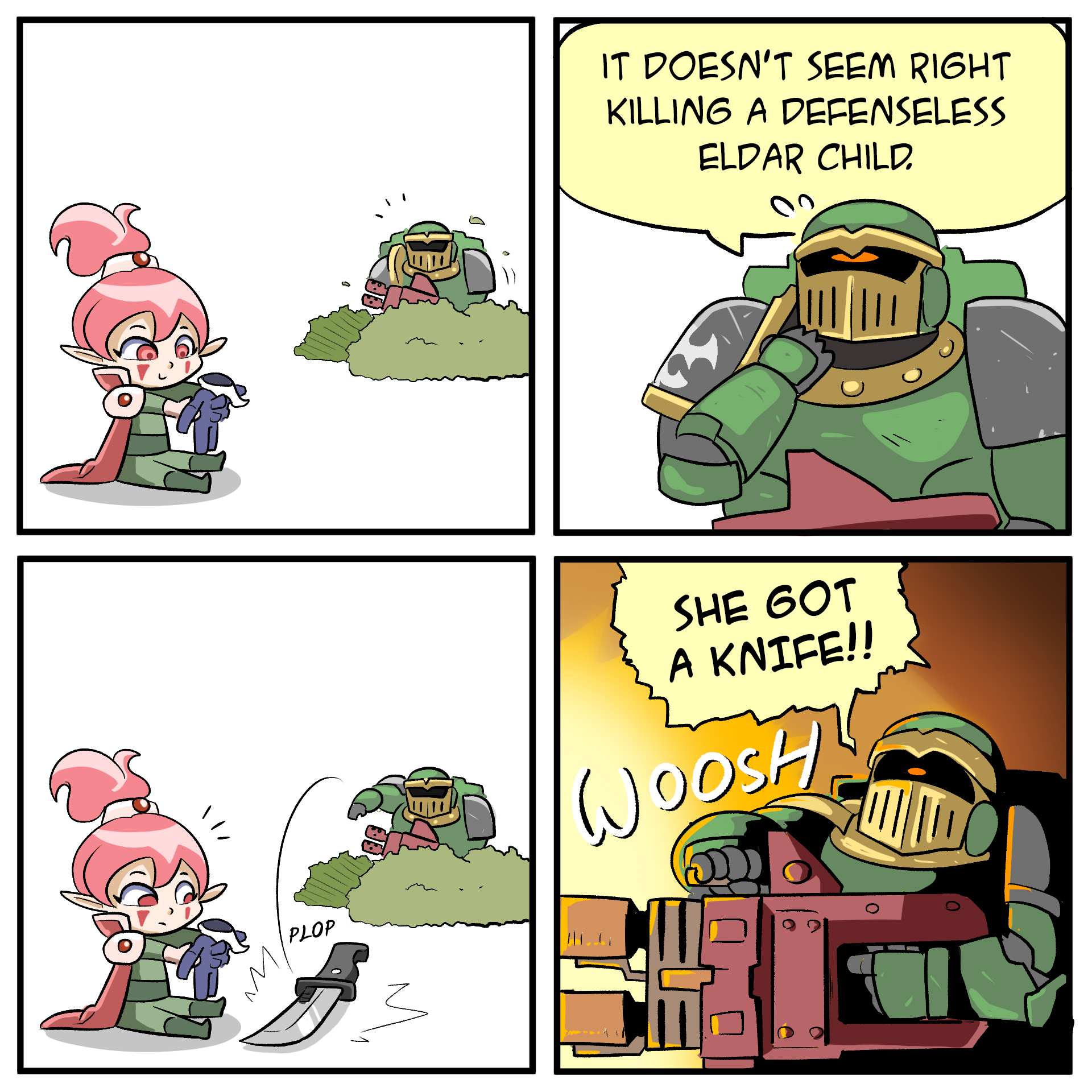 Mick19988 Adeptus Astartes Eldar Imperium Of Man Warhammer 40k Highres Armor Bush Comic