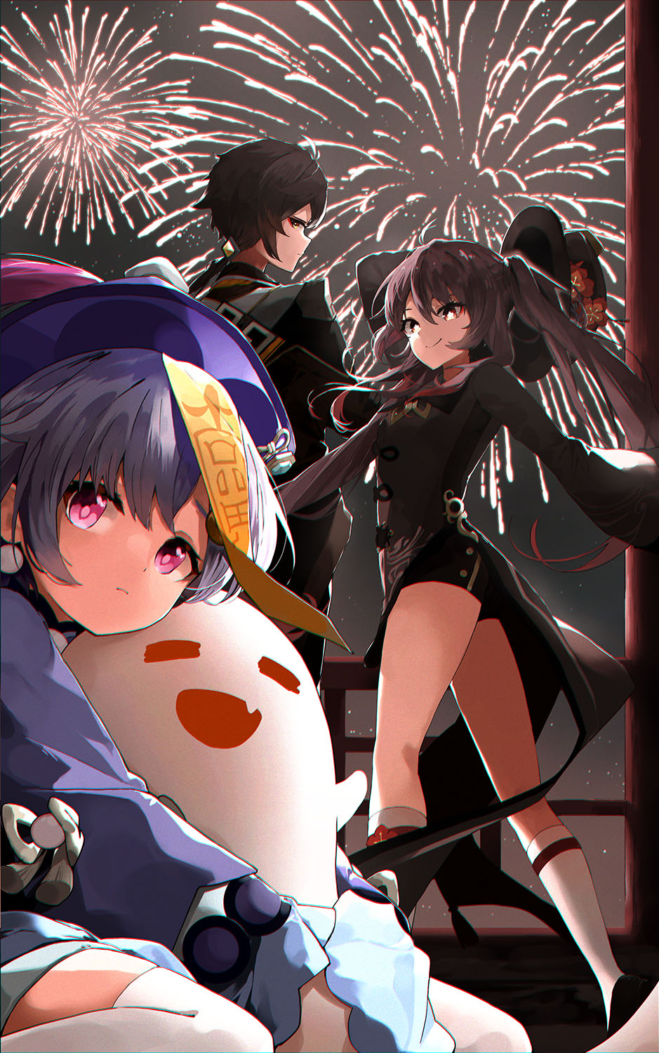 toto (kuro toto), boo tao (genshin impact), hu tao (genshin impact), qiqi (genshin impact ...