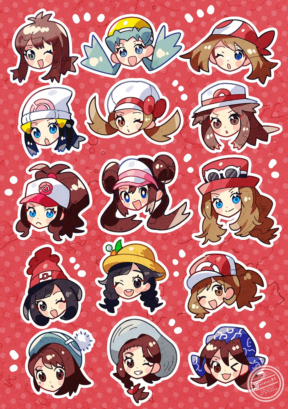 anidler91, dawn (pokemon), elaine (pokemon), gloria (pokemon), green (pokemon), hilda (pokemon ...