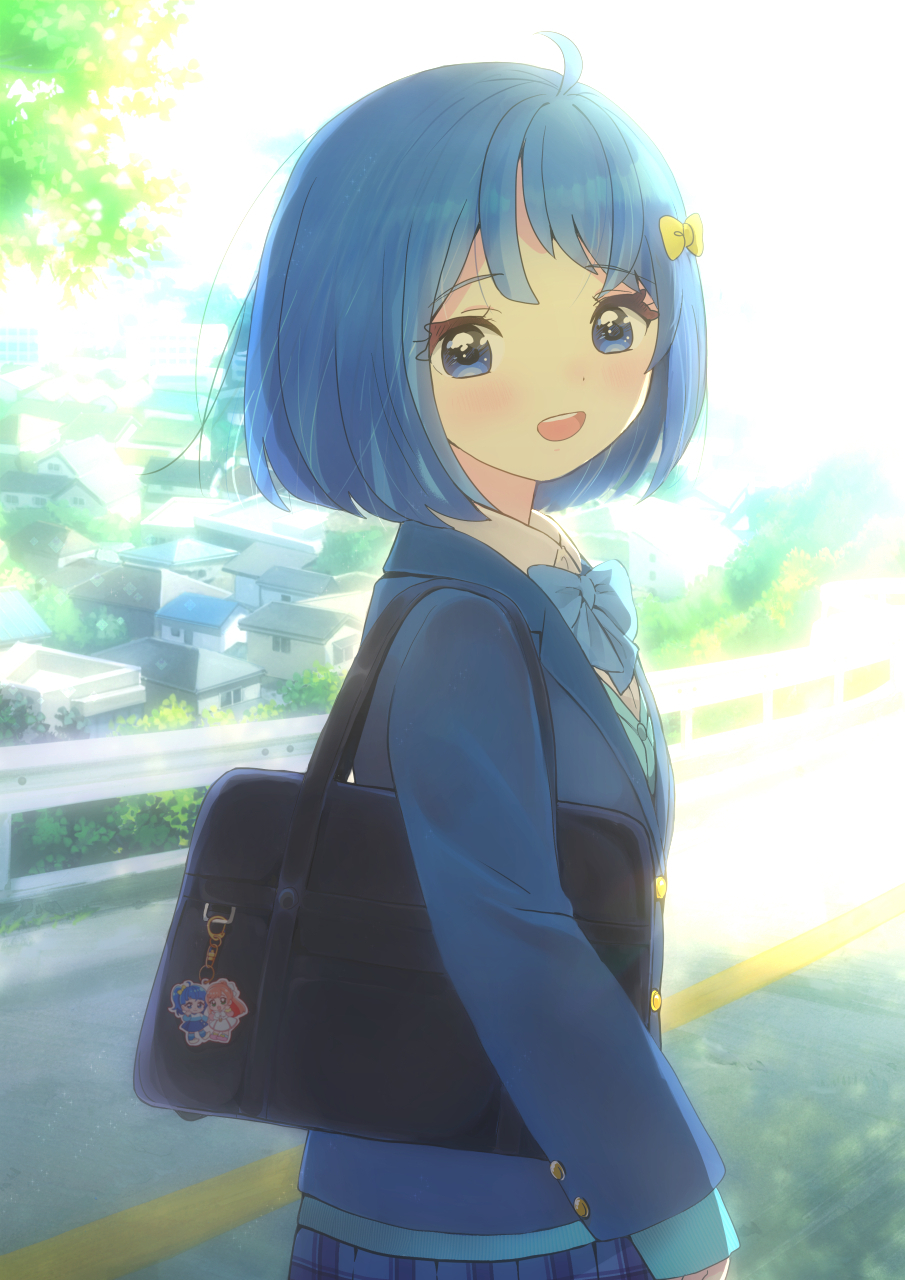 kyanos (b 0000ff), sora harewataru, hirogaru sky! precure, precure, highres, 1girl, ahoge ...