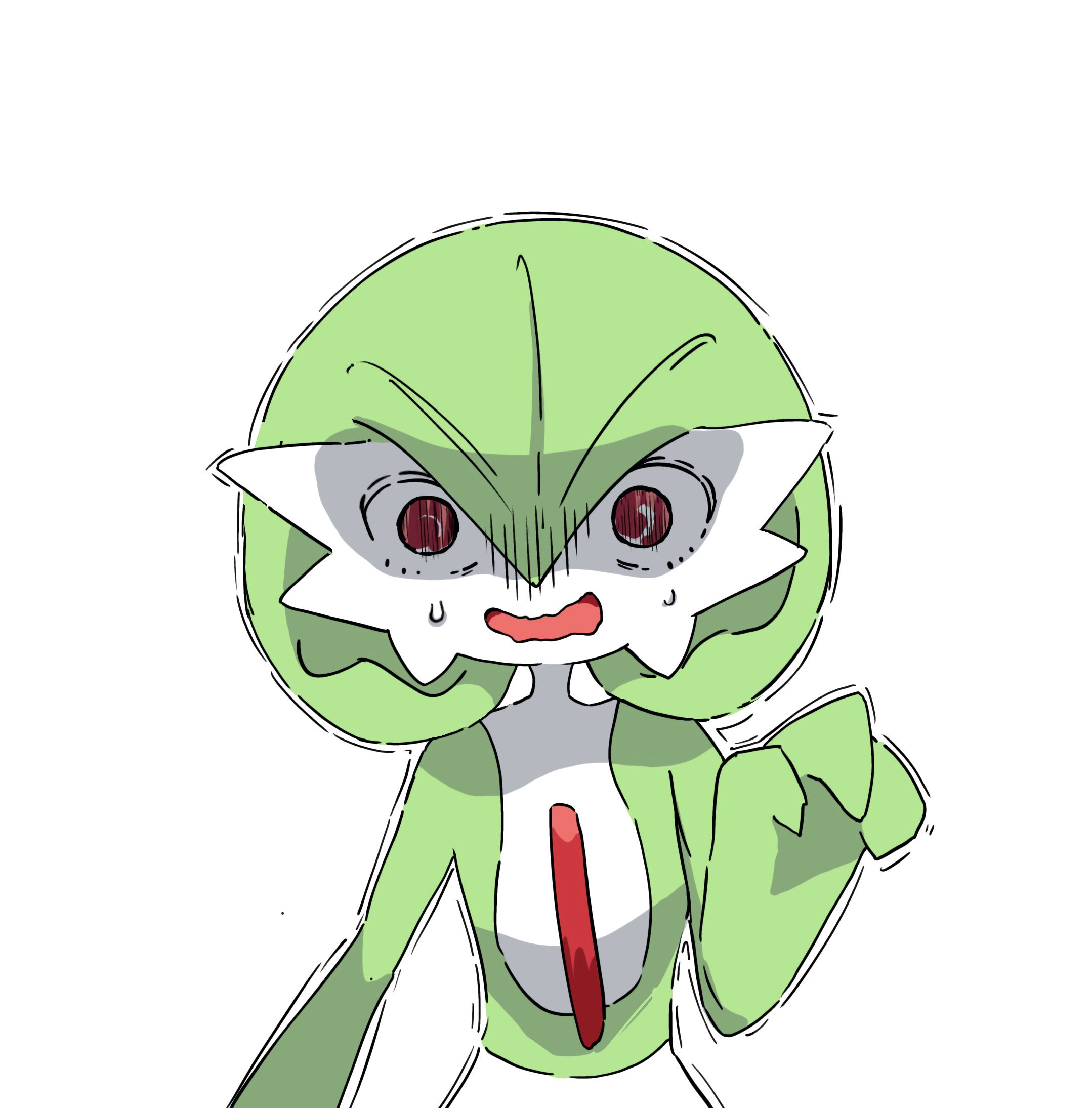 tsutsu izakura, gardevoir, nintendo, pokemon, highres, 1girl, bob cut ...