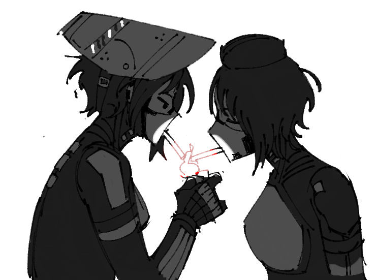 plasterhound, ara (signalis), eule (signalis), signalis, 2girls ...