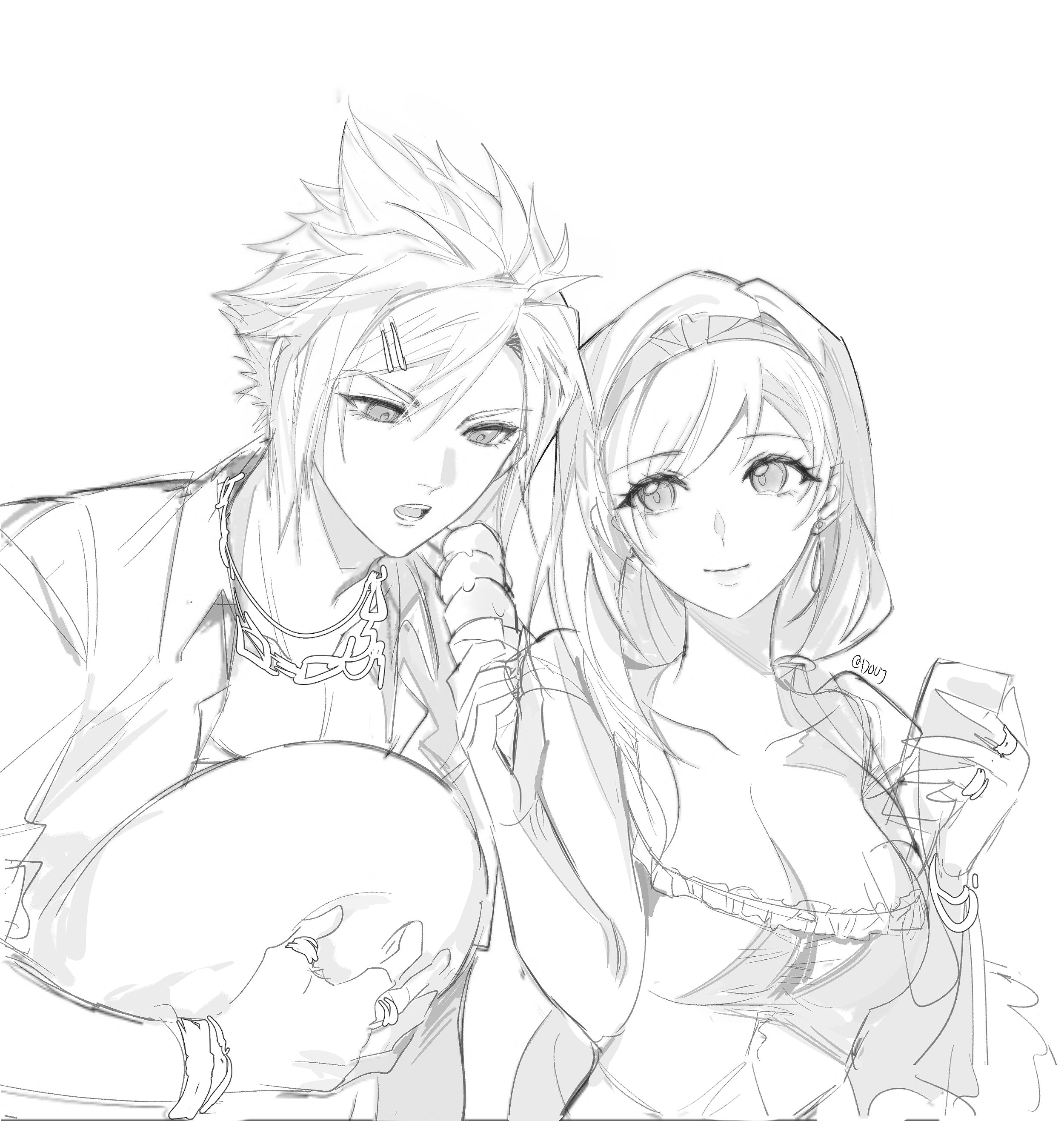 Duoj Ji Cloud Strife Tifa Lockhart Final Fantasy Final Fantasy Vii