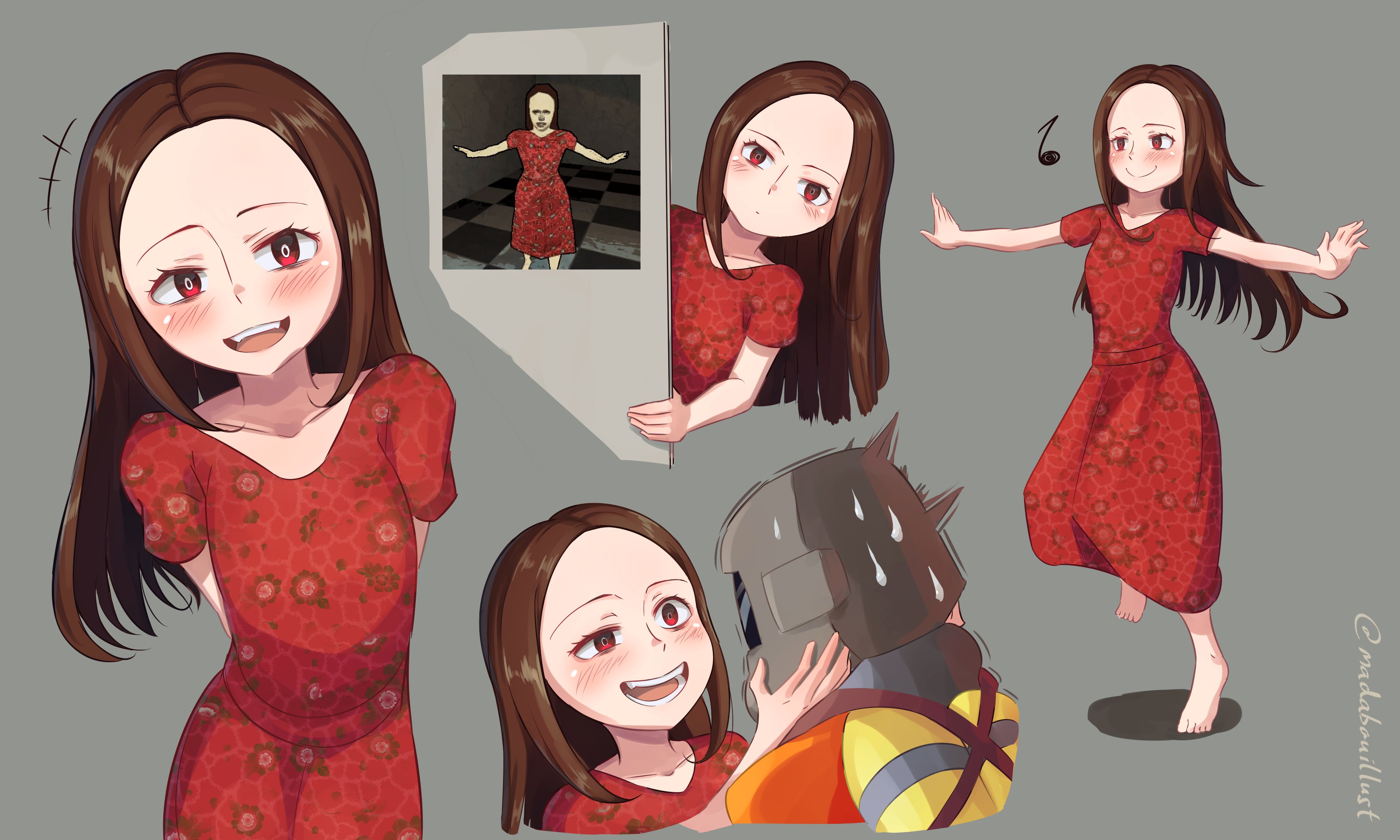 Madabau Ghost Girl Lethal Company Worker Lethal Company Lethal Company Absurdres