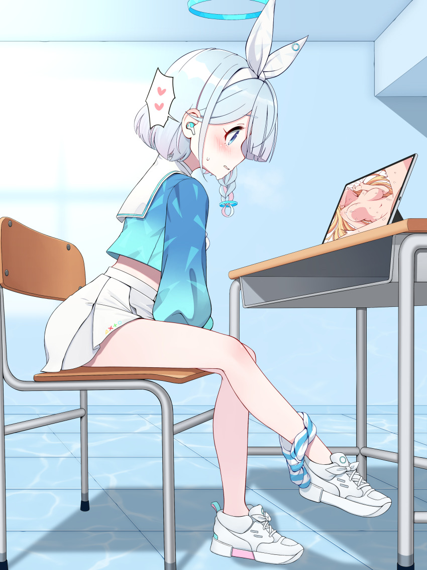 Tussy Arona Blue Archive Blue Archive Absurdres Highres 1girl Blue Eyes Blue Hair Blue