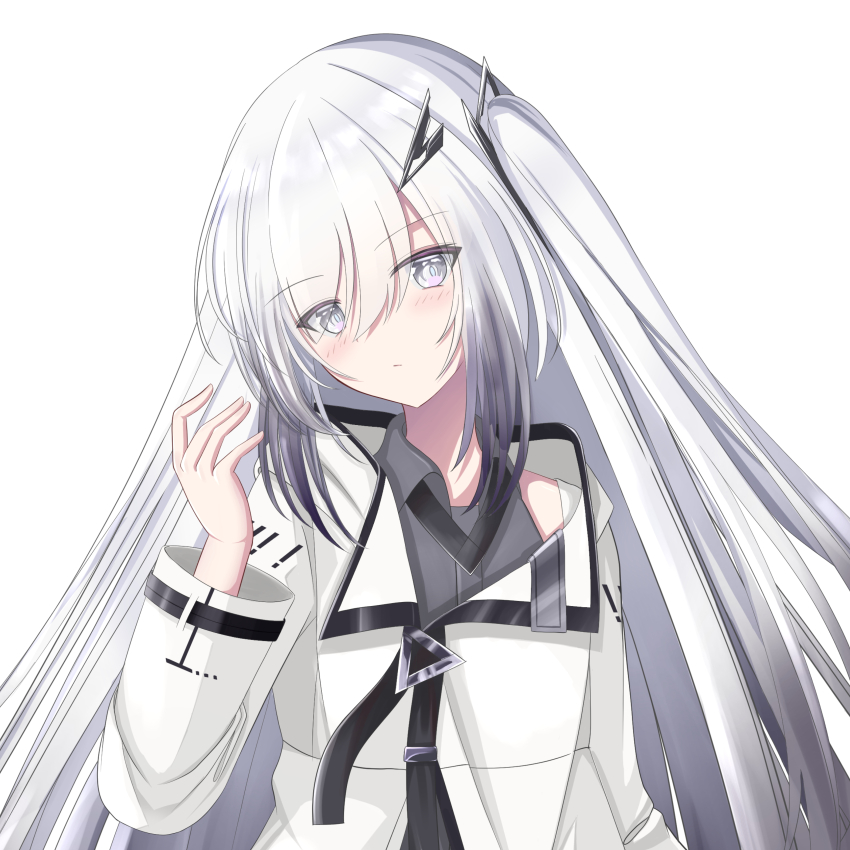 rakyomagi, allial (coefont), coefont, absurdres, highres, 1girl, \||/, arm at side, blush ...