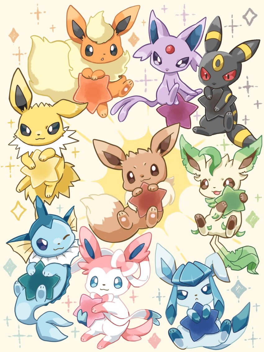 kana (maple926), eevee, espeon, flareon, glaceon, jolteon, leafeon, sylveon, umbreon, vaporeon ...