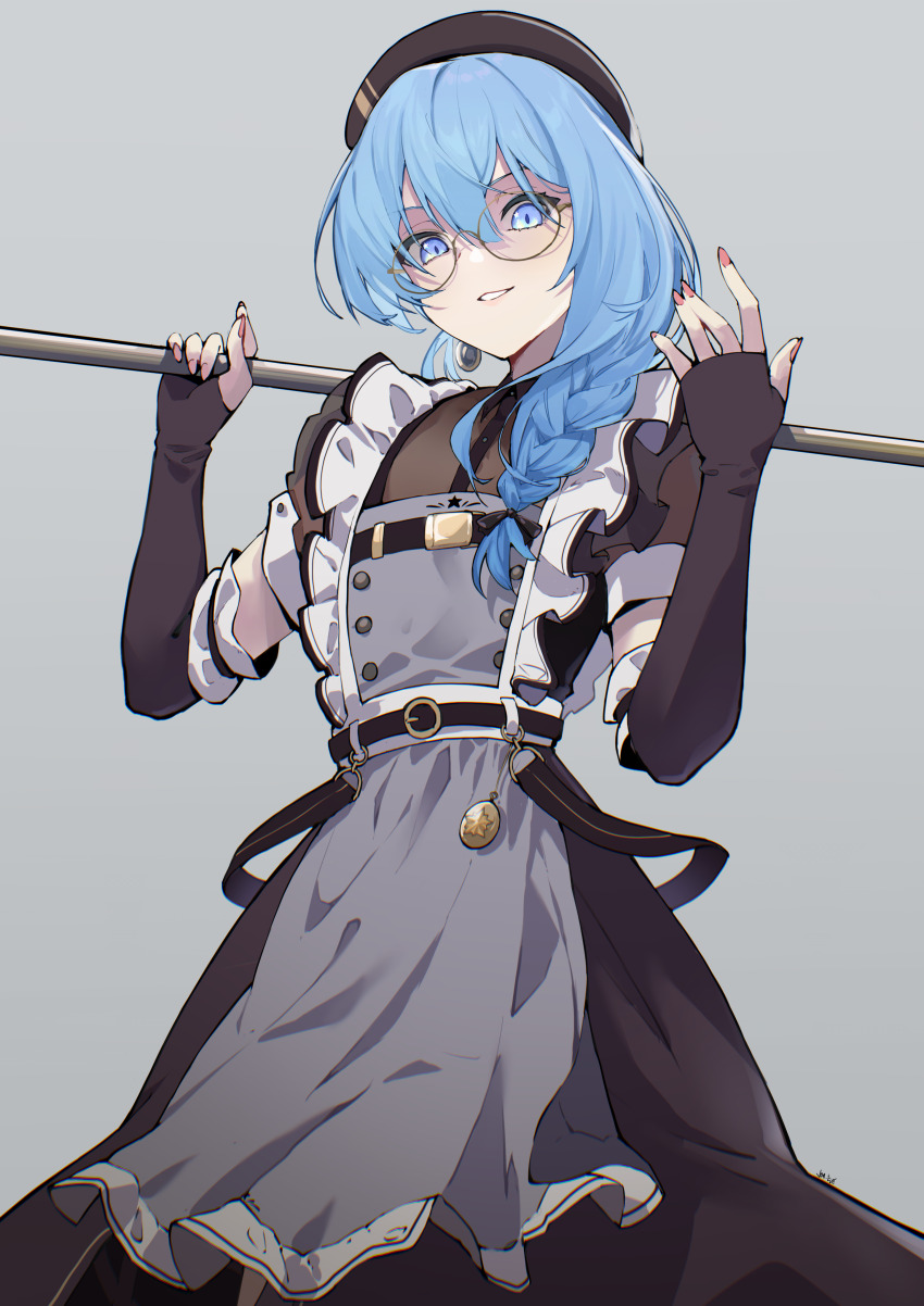 jon eve, hoshimachi suisei, hoshimachi suisei (maid), hololive, absurdres, commentary, english ...