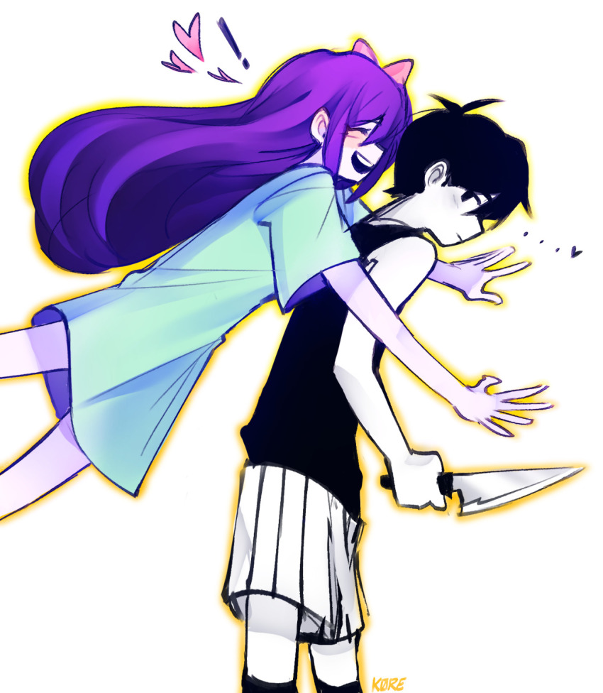 k0re drawings, aubrey (headspace) (omori), aubrey (omori), omori (omori), omori, commentary ...