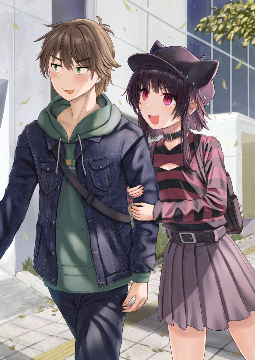 isome, megumin, satou kazuma, kono subarashii sekai ni shukufuku wo!, black headwear, absurdres ...