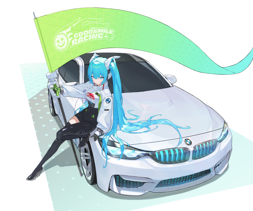 nikki l, hatsune miku, racing miku, bmw, vocaloid, absurdres, highres ...